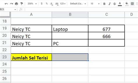 Cara Menghitung Jumlah Sel Yang Terisi Di Spreadsheet Neicy Techno