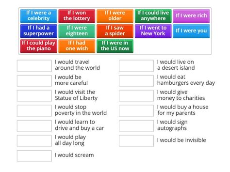 Second Conditional Match Match Up