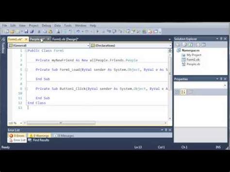Visual Basic Tutorial 104 Nested Namespaces YouTube