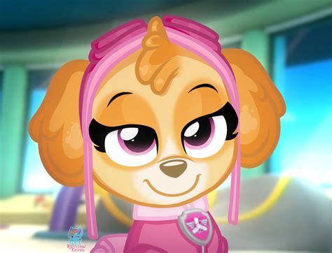 97521 Safe Artistrainbow Eevee Skye Paw Patrol Nickelodeon Paw Patrol Bedroom Eyes