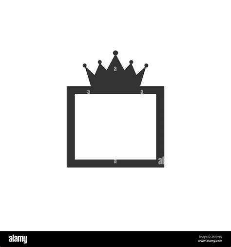 Text Frame With Crown Isolated On White Background Royal Luxury Vip