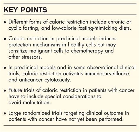 Caloric Restriction And Fasting Mimicking Diets In The Treat