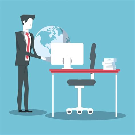Premium Vector Businessman Working Avatar