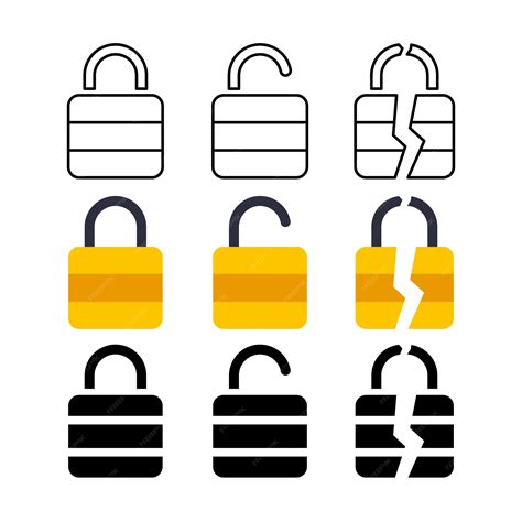 Premium Vector Padlock Multiple Styles