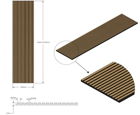 Custom Color Wall Decor Akupanel Akupanels Slat Wood Wall Panels Panneaux Acoustiques Bois