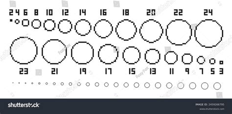 pixel circles pixel art base circle shapes in royalty free stock