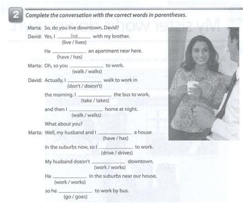 Complete The Conversation With The Correct Words In Parentheses