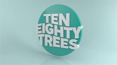 Adam Tron Ten Eighty Trees 3d Logo Render