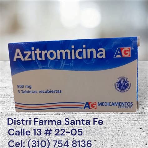 AZITROMICINA AG 500MG X 3 TABLETAS AZUL