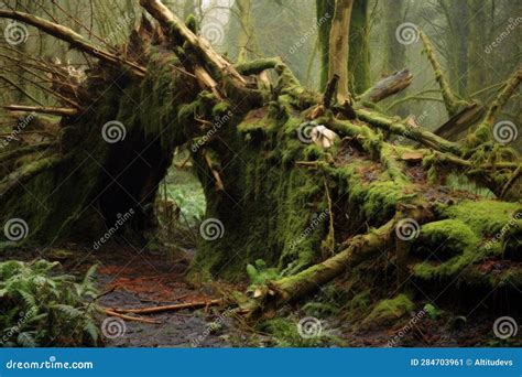 Fallen Tree With Beetle Infestation Signs Stock Illustration Illustration Of Beetle Wildlife