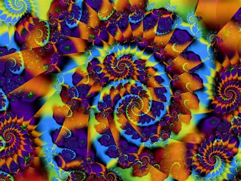 Abstract Multicolor Fractals Psychedelic Wallpapers Hd Desktop And