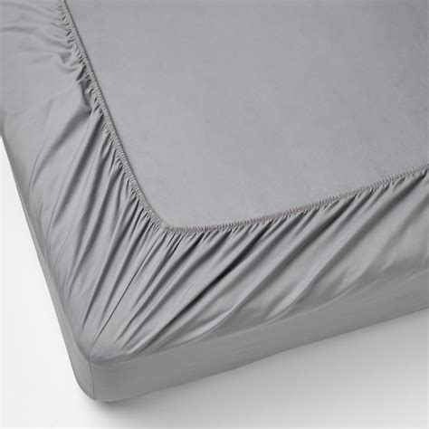 RÖnnveckmal Fitted Sheet Gray Queen Ikea Ca