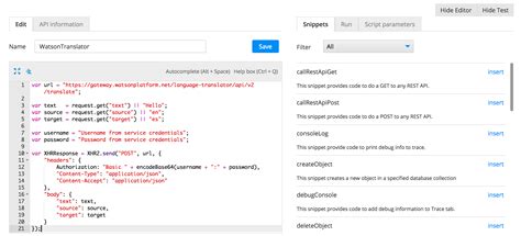 how to invoke the watson language translator api from an app max katz