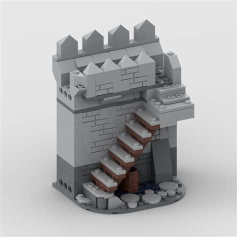 Lego Moc Modular Wall With Stairs By Fantasts Rebrickable Build