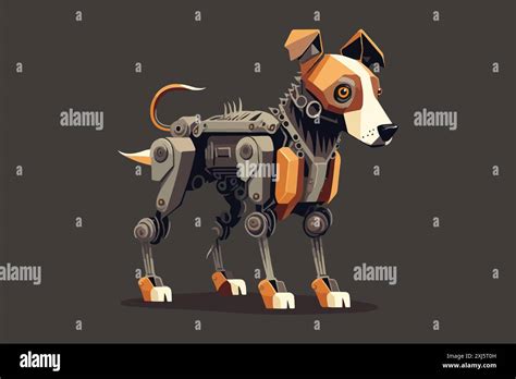 Dog Robot Vector Illustration Stock Vector Image And Art Alamy