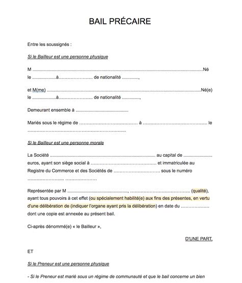 Modèle De Bail Pour Maison Gratuit Ventana Blog