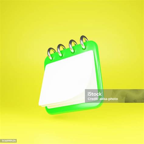 흰색 배경에 고립된 뒤집는 페이지와 반지가 있는 노트북 아이콘입니다 일일 일정 플래너 렌더링 달력 이벤트 계획 작업 계획 개념