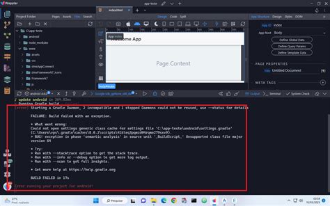 Error When Building Android Project Mobile Apps Wappler Community