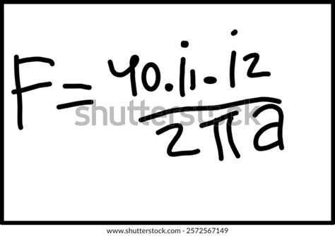 physics formula lorentz force between two stock vector royalty free