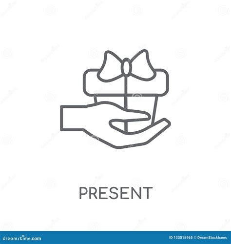 Present Linear Icon Modern Outline Present Logo Concept On Whit Stock Vector Illustration Of