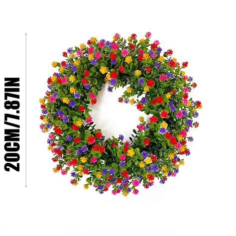 Flohua Office Decor Clearance Colorful Cottage Wreath Colorful Wreath