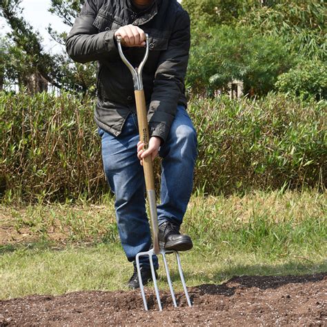 Digging Fork 4 Tine Stainless Steel Pitchfork D Handle Alterra Tools