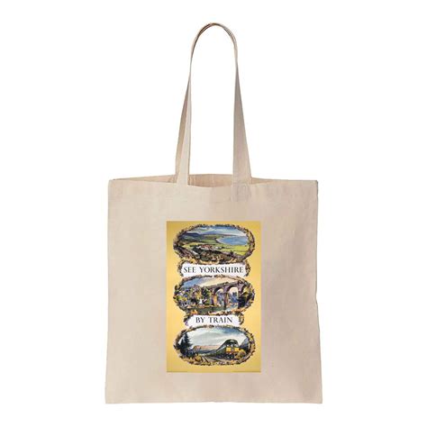 See Yorkshire By Train Canvas Tote Bag Railway Posters