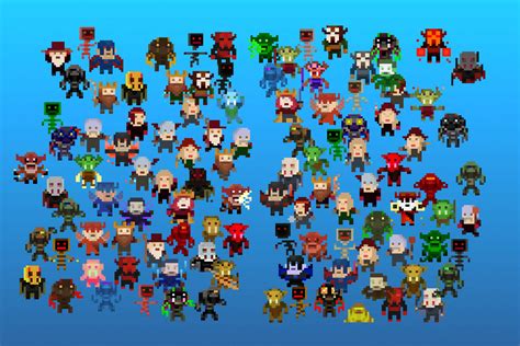 Tiny Pixel Heroes And Monsters Pack 1 2d Characters Unity Asset Store