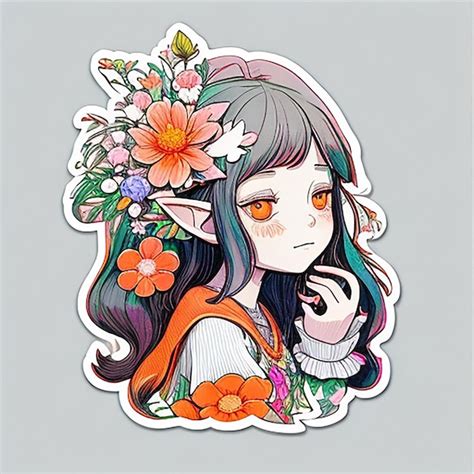 Premium Ai Image Beautiful Girl Sticker Pic