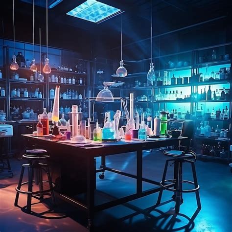 Premium Photo Science Lab Laboratory Backdrop Scientific Equipment