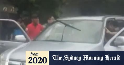 Video Aggressive Road Rage Confrontation