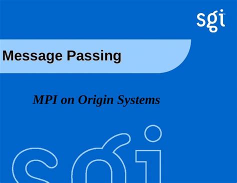 Ppt Tm Message Passing Mpi On Origin Systems Tm Mpi Programming