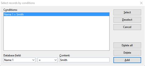 Mail Merge Selecting Records For A Mail Merge Selecting By Condition