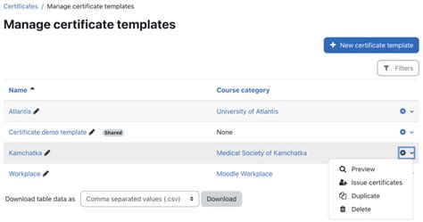 Certificate Templates Moodledocs