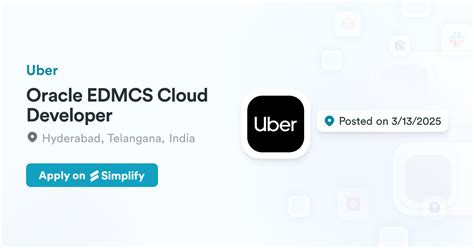 Oracle Edmcs Cloud Developer Uber Simplify Jobs