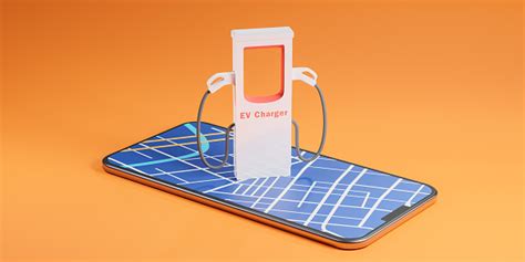 Ev Charging Station Location Mark On Gps Navigation Map Application