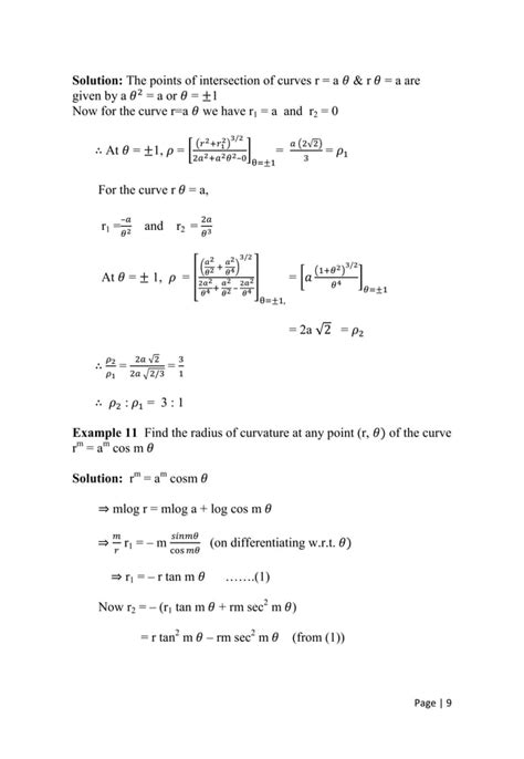 Radius Of Curvature Pdf Physics Science