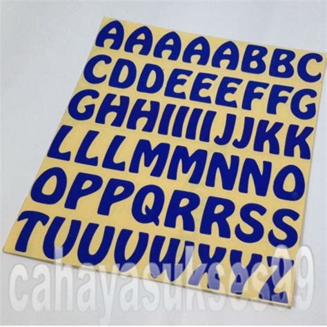 Stiker Abjad Huruf Cutting Sticker Alphabet Abjad Put