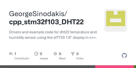 Github Georgesinodakis Cpp Stm F Dht Drivers And Example Code