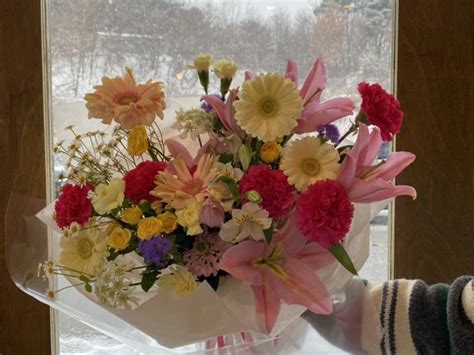 눈오는날 생일기념 풍성한 꽃다발 당진꽃집 네이버 블로그