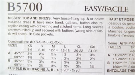 Butterick B5700 Sewing Pattern Misses Boho Dress And Tunic Easy To Sew