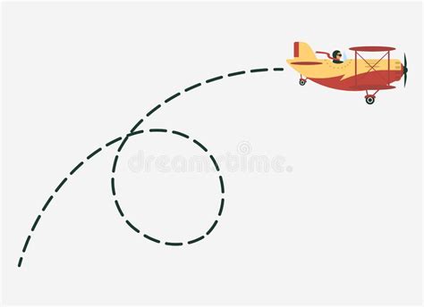 L Avion Avec Le Chemin Du Mouvement Itin Raire D Avion Trajectoire