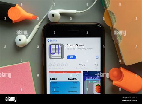 New York Usa 1 December 2020 Cheat Sheet Mobile App Icon On Phone Screen Top View
