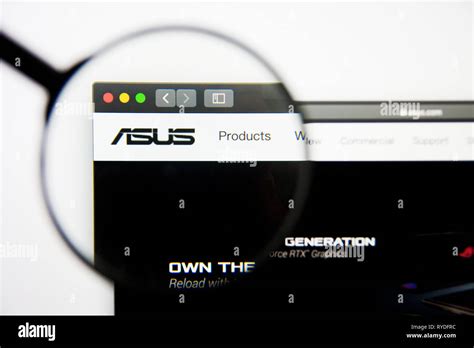 Los Angeles California Usa 5 March 2019 Asustek Computer Website