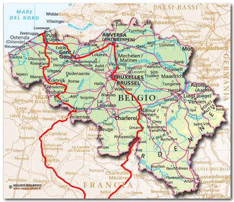 Cartina Belgio