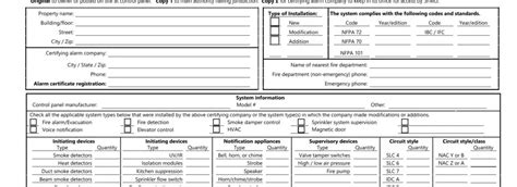 Alarm Installation Certificate Pdf Form Formspal