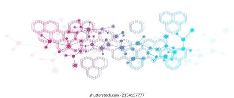 Abstract Concept Molecule Pattern Background Vector Stock Vector