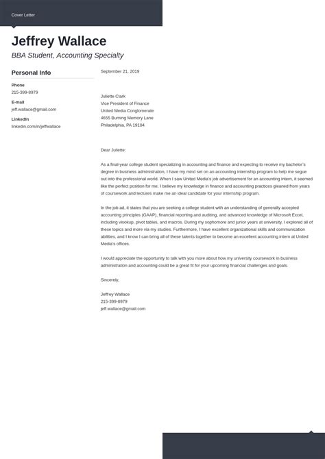 Accounting Cover Letter Examples Ready To Use Templates