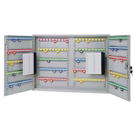 Burg Wachter Heavy Duty Double Door Key Cabinet Grey 200 Hooks