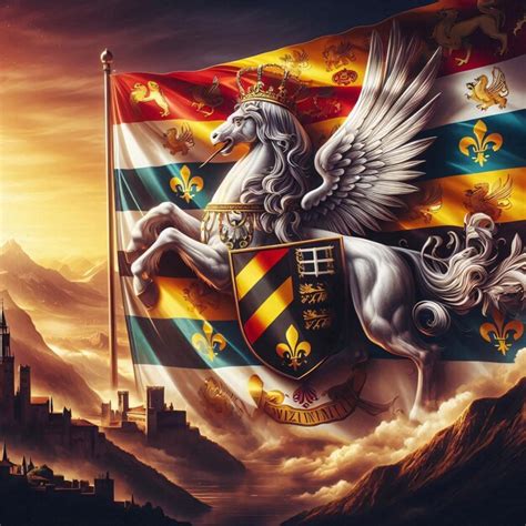 Duchy Of Parma Flag Beautifully Waving Premium Ai Generated Image